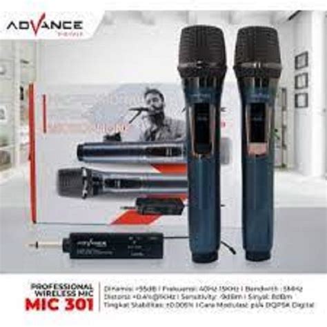 Mic Wireless Advance Isi 2 Microphone Professional MIC 301 MIC 301 Lazada Indonesia