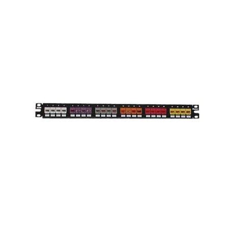 Panduit Mini Com PanNet CPP24FMWBLY 1 RU Flat Unshielded Modular Patch Panel 24 Ports ABS