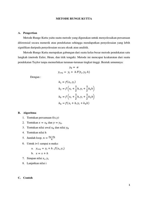 Metode Runge Kutta Pdf