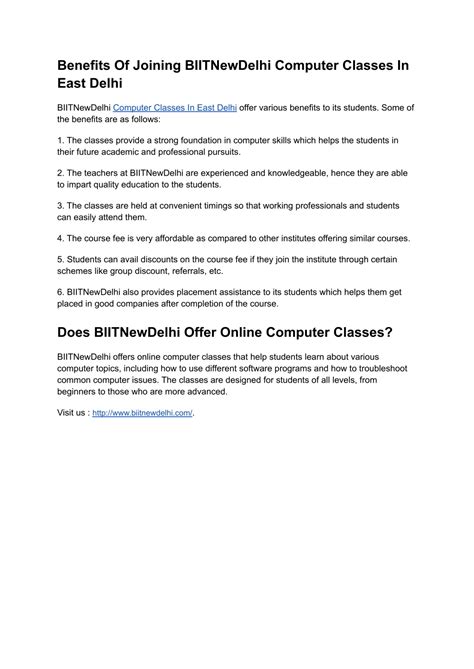 Ppt The Best Computer Classes In Laxmi Nagar Biitnewdelhi Powerpoint Presentation Id 11706036