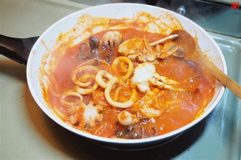 푸짐한 해물스파게티