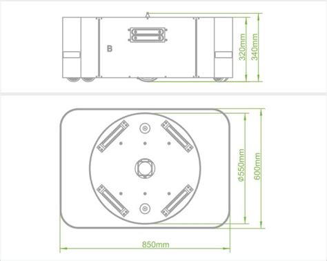 Fast Travel Speed QR Code Inertial Navigation AGV Robot 50mm Lifting Height