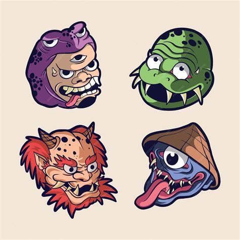 Premium Vector The Yokai Mask Vector Art