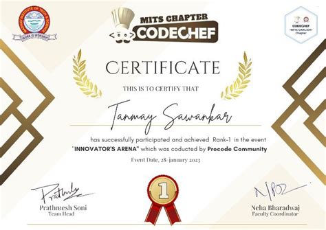 Codechef Tech Event Community Tanmay Sawankar