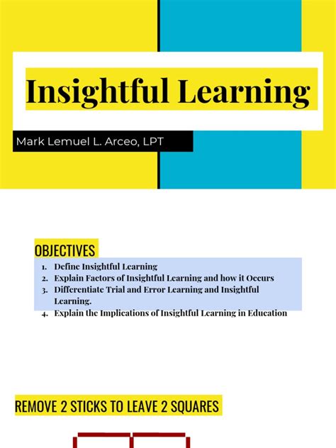 Insightful Learning Pdf Insight Learning Theory Education Insightful Learning Pdf Insight Learning Theory Education