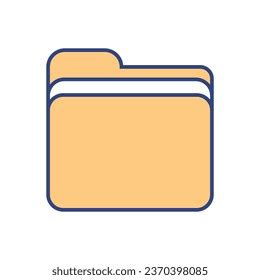 Vector Document Folder Icon Symbol Flat Stock Vector Royalty Free 2370398085 Shutterstock