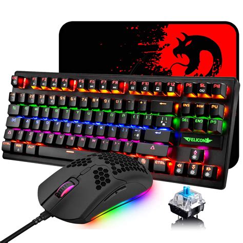 Buy Mechanical Gaming Keyboard And Lightweight Honeycomb Mouse With Compact Key Anti Ghosting