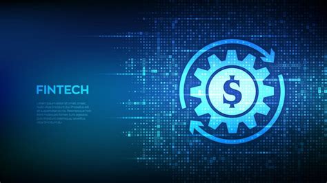 통화 기호로 만든 Fintech 아이콘 금융 기술 온라인 뱅킹 및 크라우드 펀딩 비즈니스 투자 지불 기술 개념 통화 기호가 있는