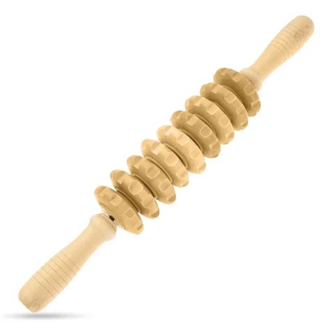 Wooden Fascia Massage Roller Trigger Points For Release Sore Muscle £12