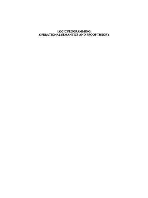 james h andrews logic programming operational pdf computer