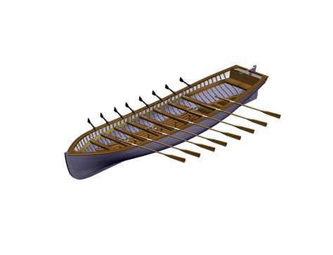 16 노를 젓는 작업 보트 3d 모델 29 Max Free3d
