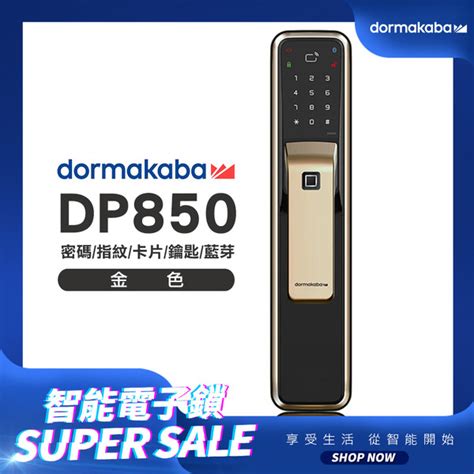 Dormakaba 五合一人臉辨識指紋卡片密碼鑰匙智能推拉式電子鎖fa9000金色附基本安裝 愛購智能