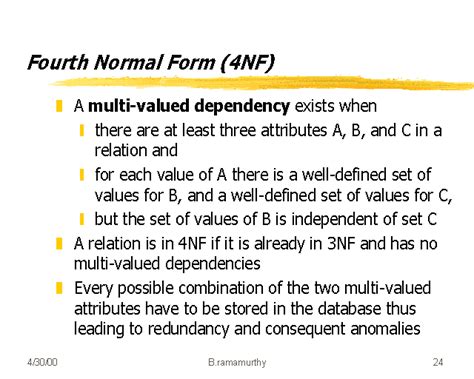 Fourth Normal Form 4NF