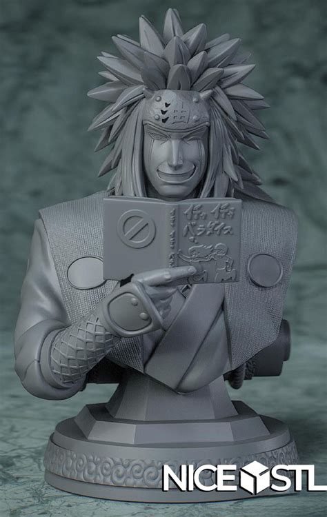 Jiraiya Bust Stl Naruto 3d Model Nicestl