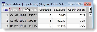 Resizing Column Widths Genstat V