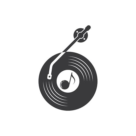 Plantilla de diseño de ilustración de icono de vector de música de