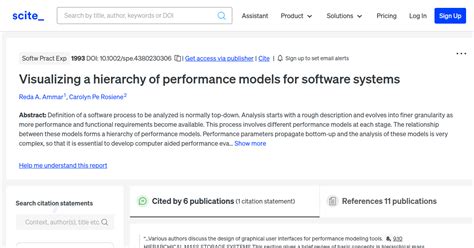 Visualizing A Hierarchy Of Performance Models For Software Systems Scite Report