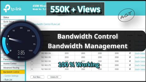 TP Link Router Bandwidth Control Bandwidth Management Settings Set