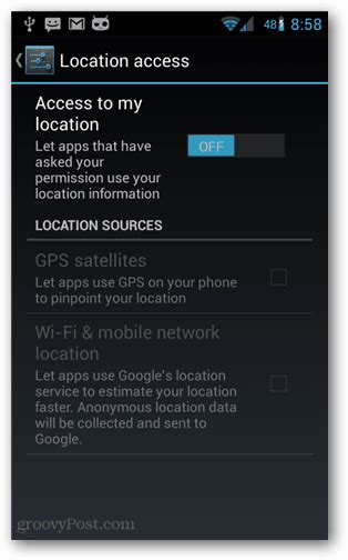 How To Turn Off Google Location Awareness On Android Mobile