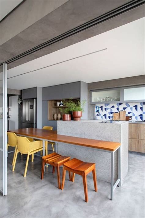 Cozinha Cimento Queimado 34 Ambientes Inspiradores