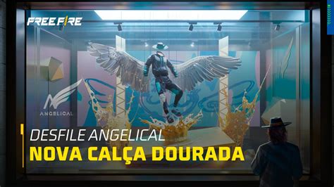 Free Fire recebe nova Calça Angelical Dourada em de dezembro Free Fire Mania