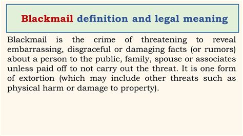 Blackmail Vs Extortion Definition Lcvj