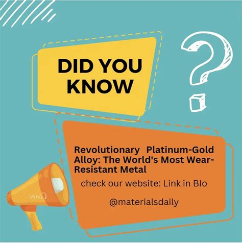 Revolutionary Platinum Gold Alloy The Worlds Most Wear Resistant Metal