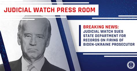 Judicial Watch Sues State Department For Records On Firing Of Biden