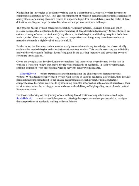 literature review of face detection pdf face literature review