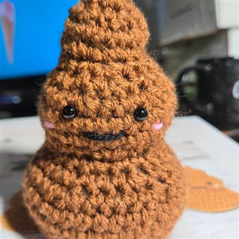 Crochet Poo Pattern With Poo Quote Us English Terms Handmade Funny