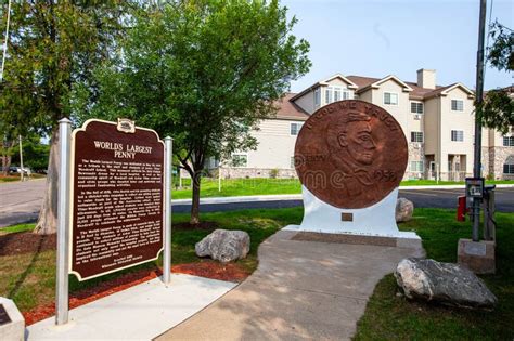 Woodruff Wisconsin Usa July The World S Largest Penny Is Feet In Diameter