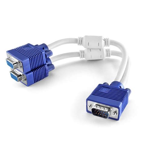 Rozgałeźnik Vga Na Dwa Monitory Adapter Spliter Sygnału Svga Komputery
