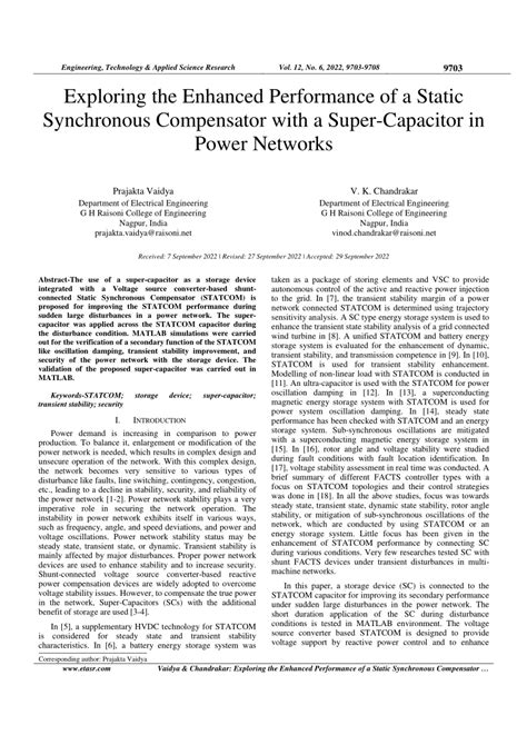 Pdf Exploring The Enhanced Performance Of A Static Synchronous Compensator With A Super