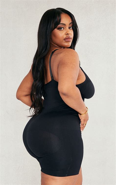Plus Black Shapewear Unitard Plus Size Plt