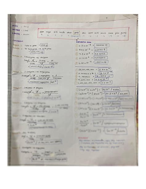 Solution Conversion Notes And Examples Studypool