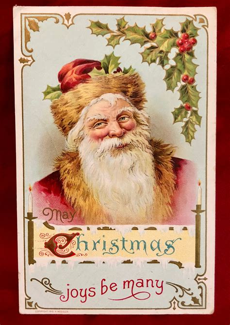 Vintage Used Christmas Santa Clause Postcard Circa 1911 Etsy