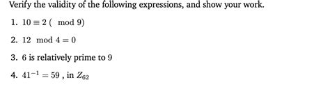 Solved Verify The Validity Of The Following Expressions And Chegg Com