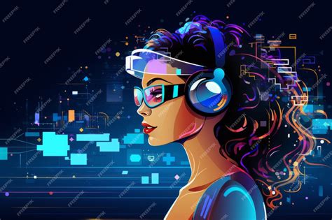 Free Photo Cartoon Woman Wearing Glasses