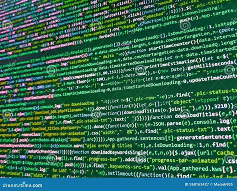 Virus Malware Concept Unsecured And Dangerous Code Javascript