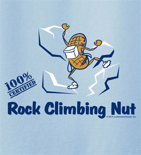 Rock Climbing Nut Hers Knit Jersey Grey Tee Gray Knits