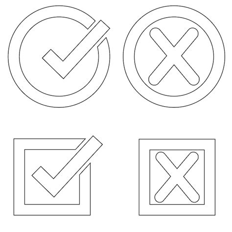 Premium Vector Vector Check Marks Circle Box Outline