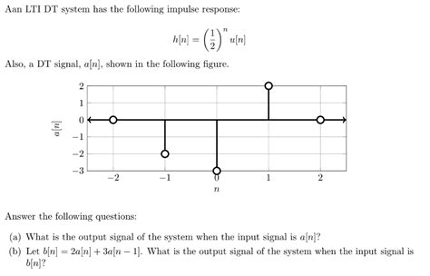 Solved Aan LTI DT System Has The Following Impulse Chegg