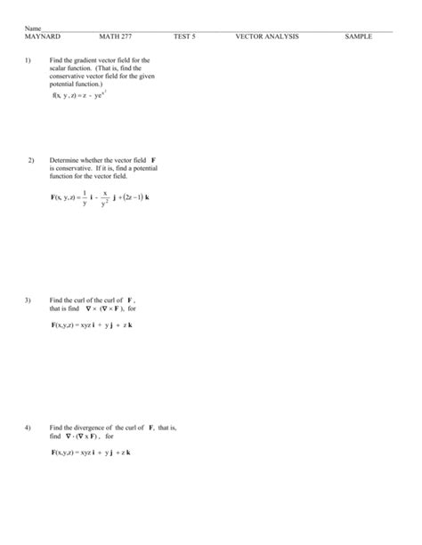 5 Vector Analysis