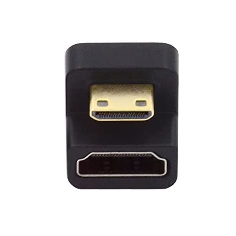 Cablecc Degree Down Opposite U Shape Back Angled Mini Hdmi Male To Hdmi Female Extension