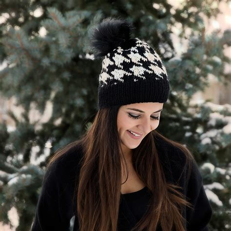 Houndstooth Beanie Knitting Pattern Leelee Knits