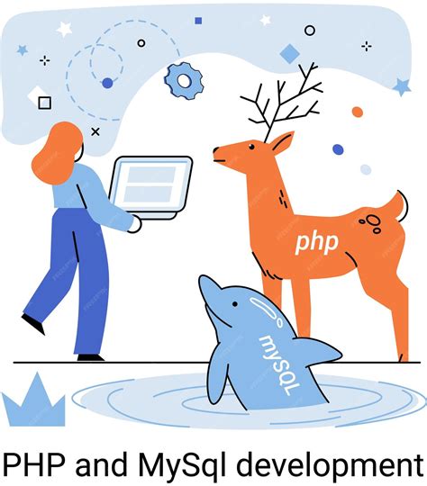 metáfora de desarrollo de php y mysql desarrollador de sitios web de