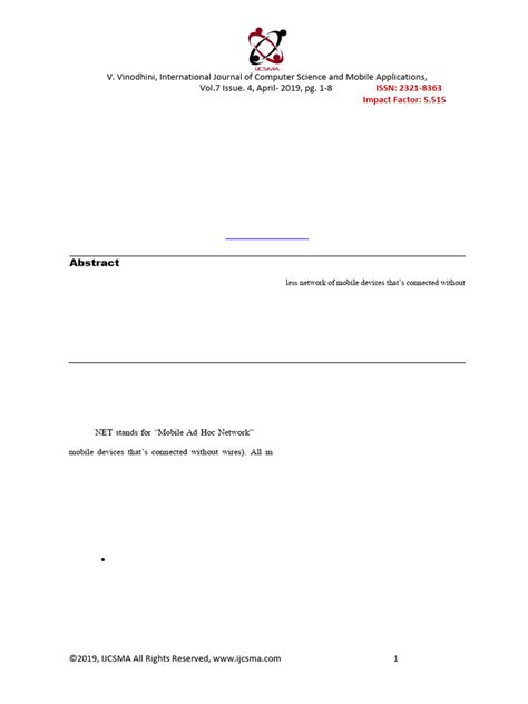 An Artificial Bee Colony Algorithm For Efficient Routing In Manet Pdf