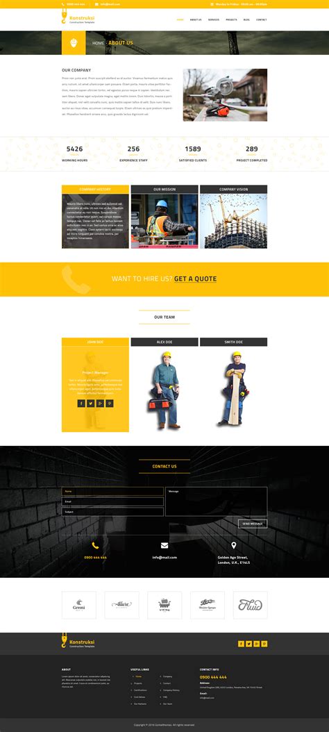 Konstruksi Construction And Building Psd Template By Gomalthemes