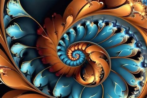 Premium Photo Abstract Fractal Spiral Background Computergenerated