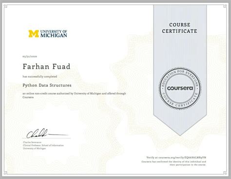 Farhan Fuad On Linkedin Universityofmichigan Python C Charles